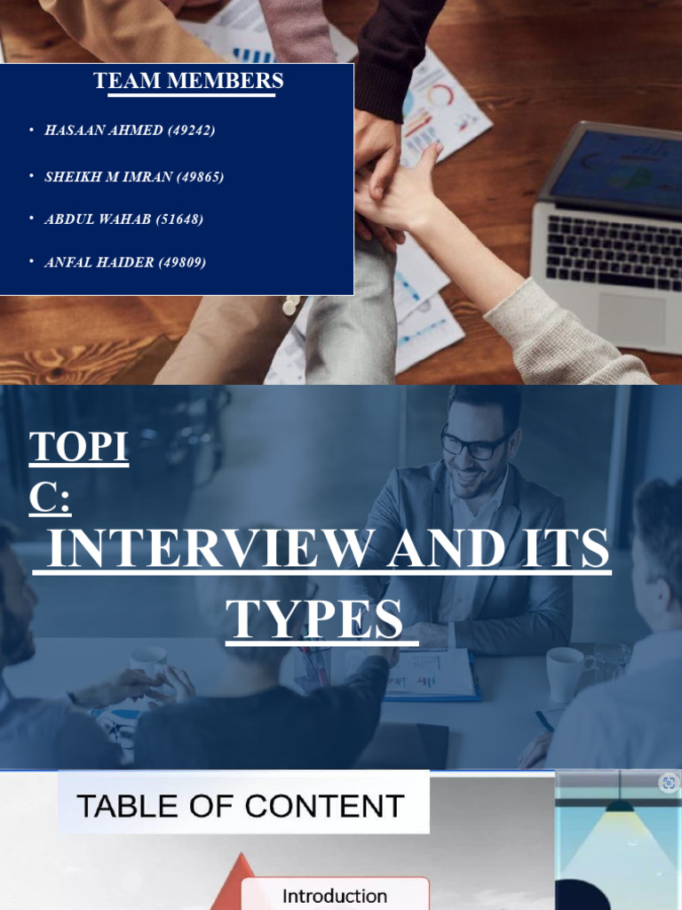 presentation on interview | PDF | Résumé | Cognition