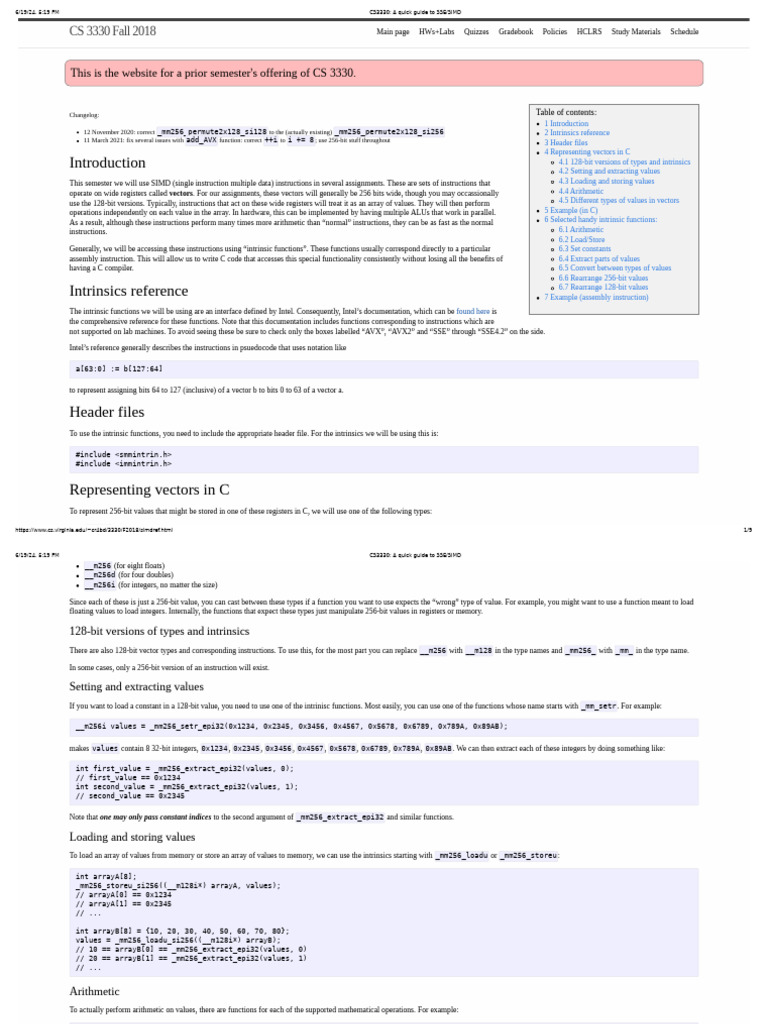 CS3330 - A Quick Guide To SSE - SIMD | PDF | Integer (Computer Science) | Computer Engineering