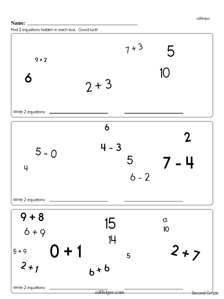 Second Grade Math and Critical Thinking Worksheets | PDF