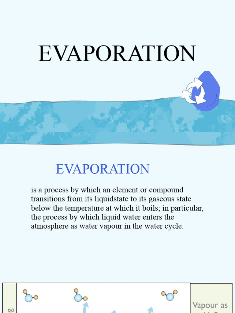 Chapter 5 - Evaporation | PDF | Evaporation | Water