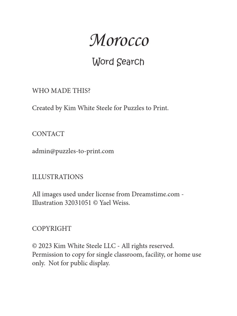 morocco-word-search | Download Free PDF | Word Search | Business Law