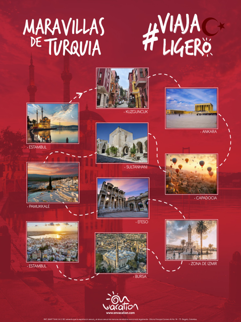 Ficha Viaja Ligero Turquia Maravillas | PDF | Estanbul | pavo