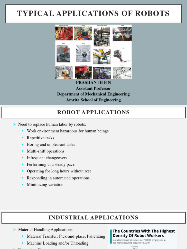 Chapter8 - Typical Applications of Robots | PDF | Canadarm | Robot