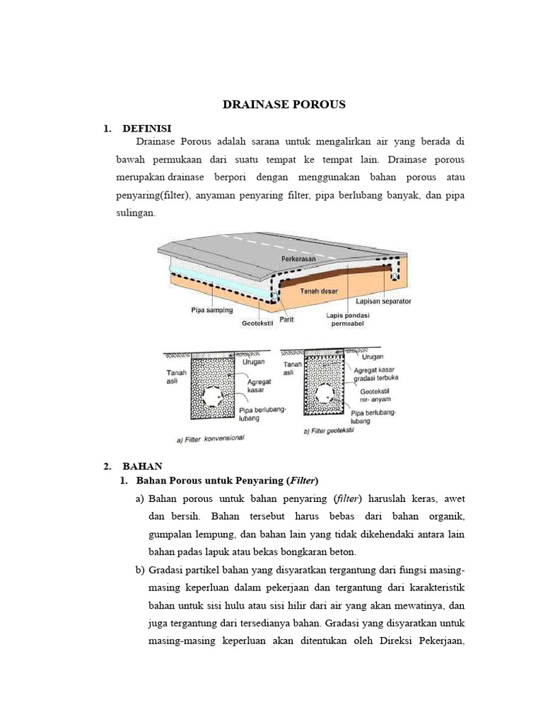Drainase Porous | PDF