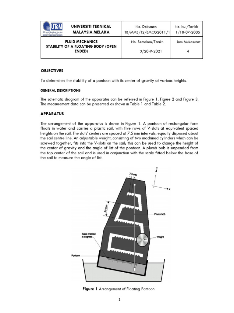 f3 Stability of Floating Body | PDF | Metrology
