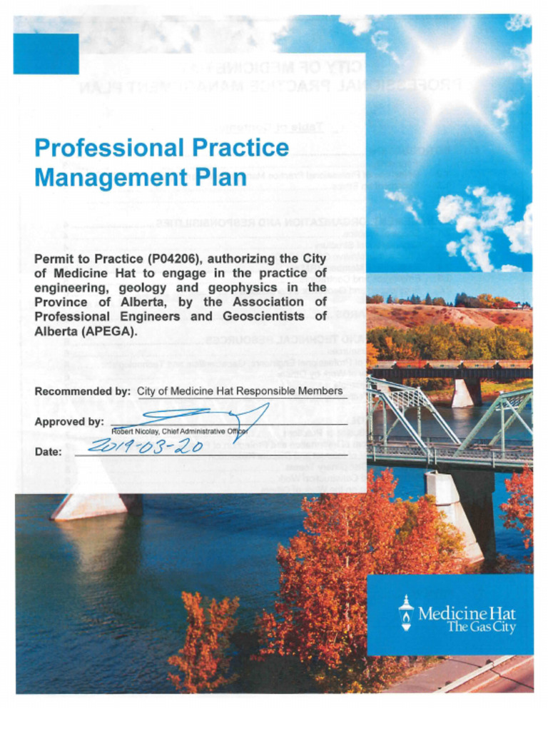Medicine Hat Engineering Management Plan | PDF | Consultant | Engineering