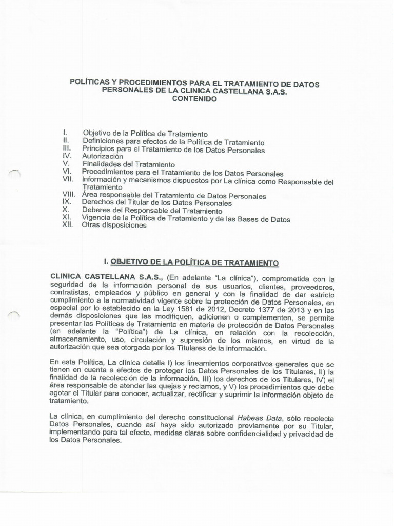 Ley Proteccion de Datos | PDF