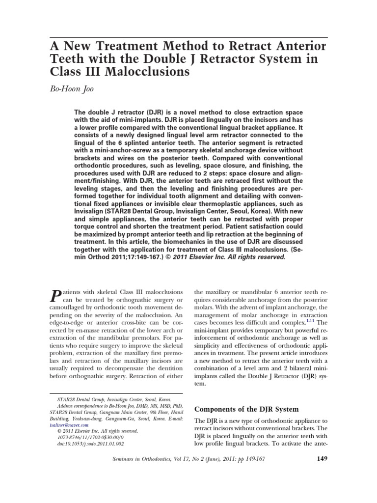 Double J Retractor | PDF | Orthodontics | Mouth