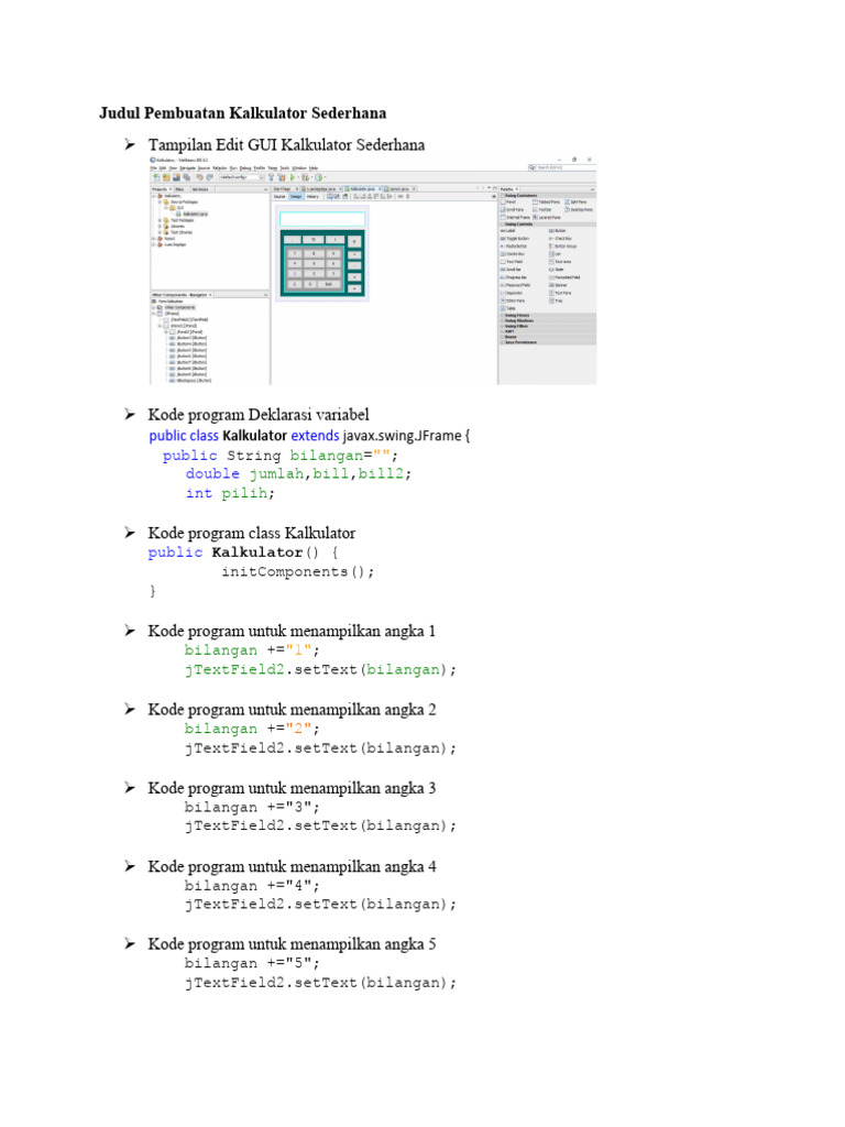 Modul 3 Kalkulator Sederhana | PDF