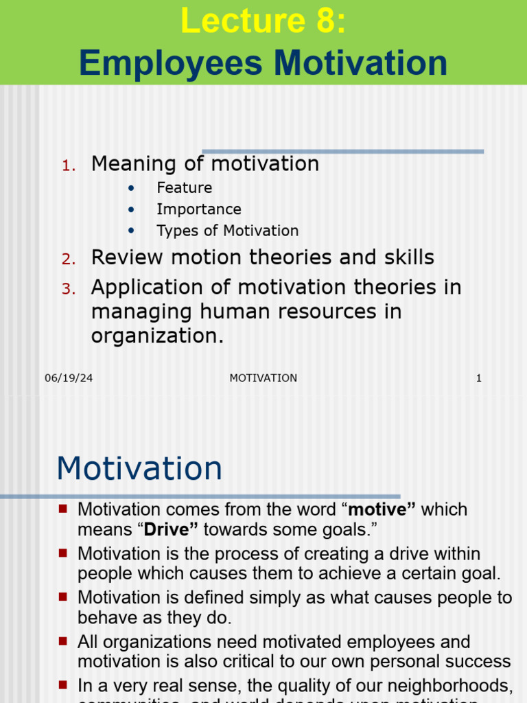 Understanding Employee Motivation Strategies | PDF | Motivational ...