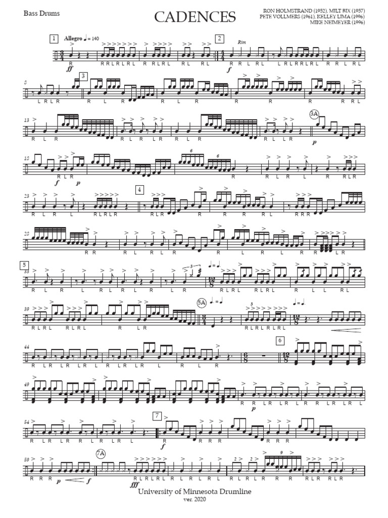 Cadences - Bass Drums | PDF