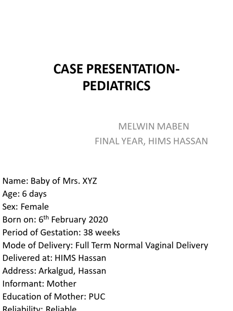 Case Presentation-Neonatal Jaundice | PDF | Pregnancy | Childbirth