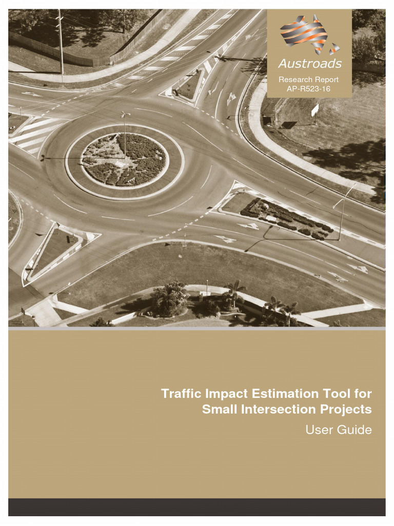 AP-R523-16 Traffic Impact Estimation Tool For Small Intersection ...