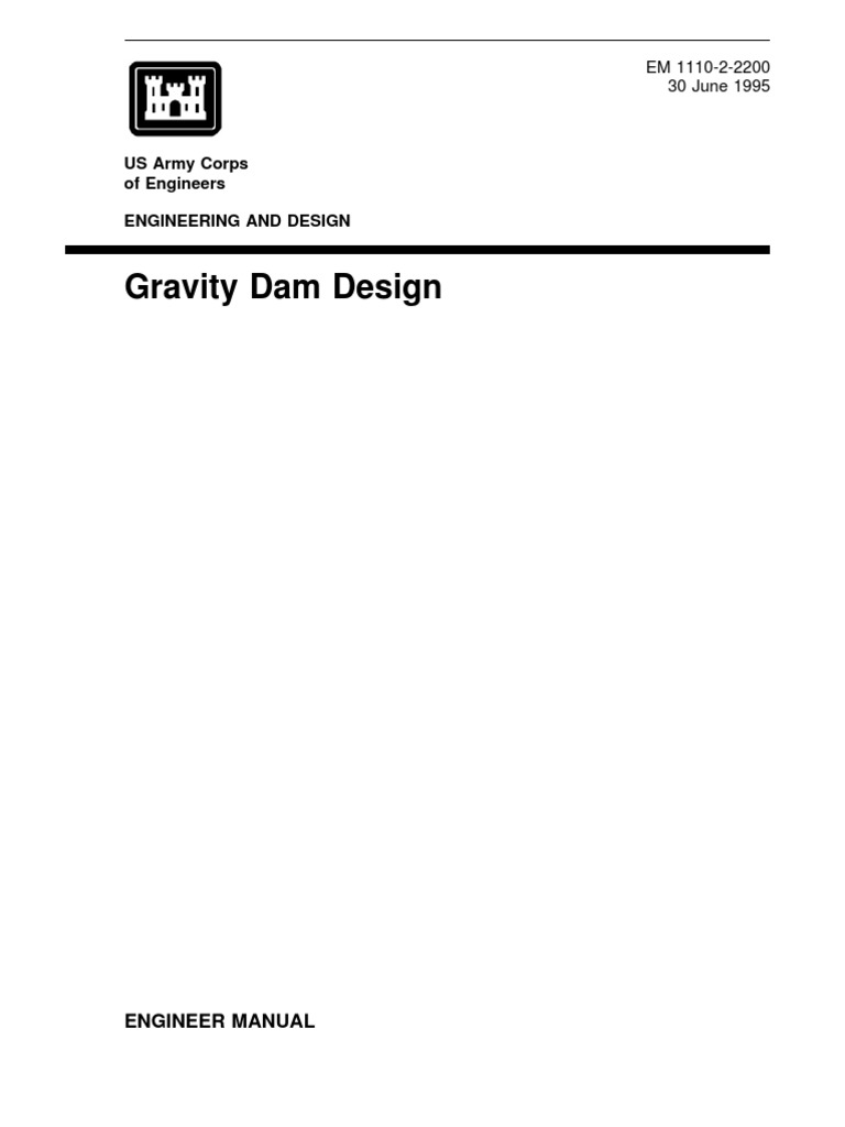 Gravity Dam Design Manual Overview | PDF