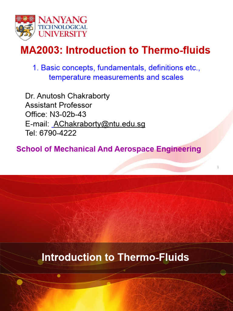 01 MA2003 - Introduction Part 1 | PDF | Pressure | Heat