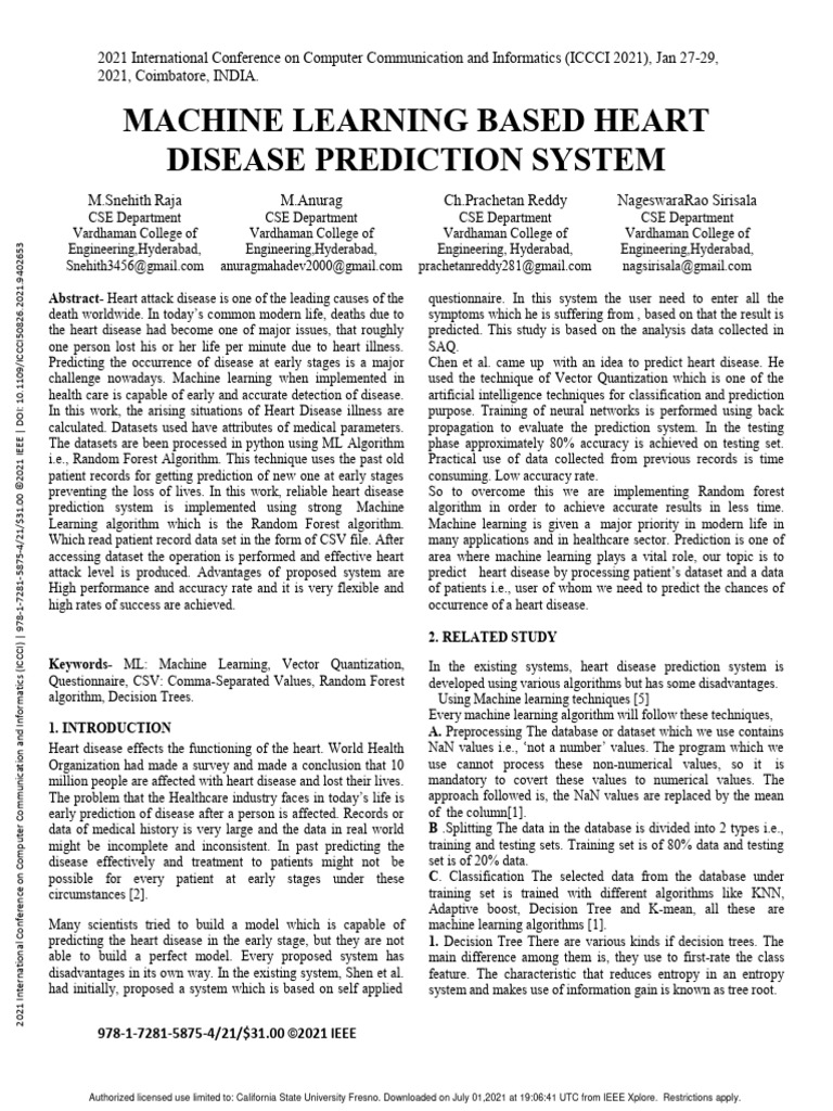 heart disease | Download Free PDF | Machine Learning | Statistical ...
