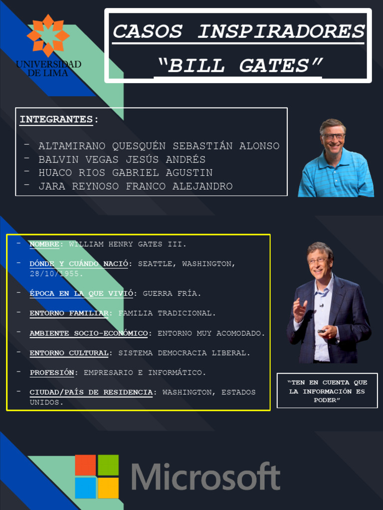 Bill Gates - Presentación | PDF | Microsoft