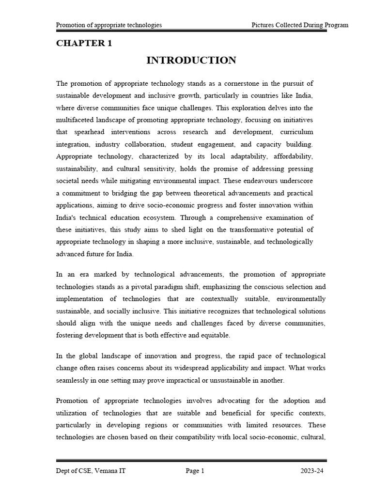 Aicte Technology Body | Download Free PDF | Sustainability | Appropriate Technology