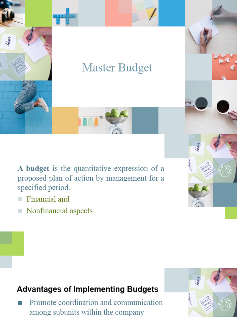 Master Budget | PDF | Budget | Inventory