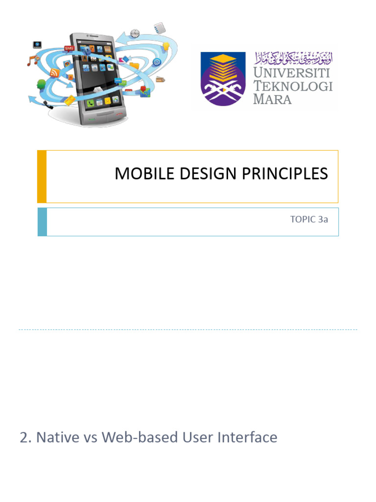 3 - Topic 3 - Mobile Design Principles Sub Topic 2 | PDF | Mobile App ...