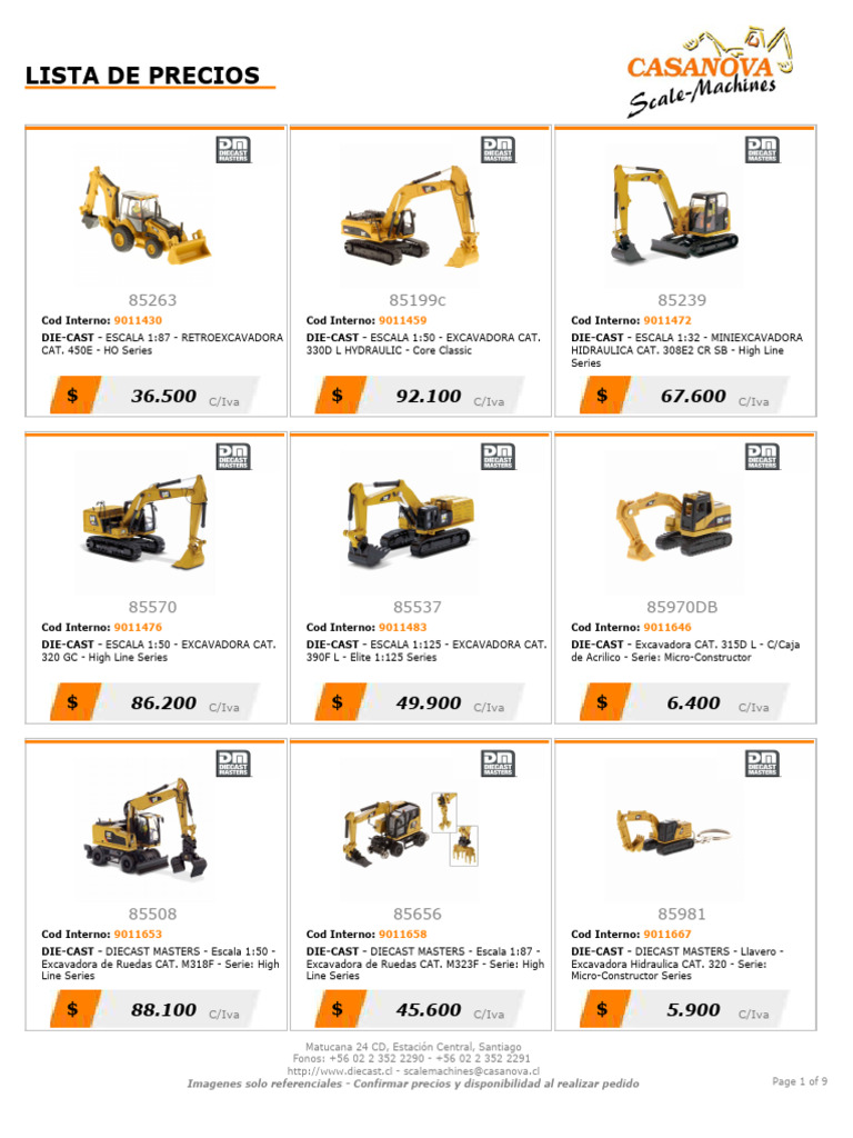 ACTUALIZACION DE CATALOGO MAQUINAS CAT | PDF | Equipos de construcción | Equipamiento pesado