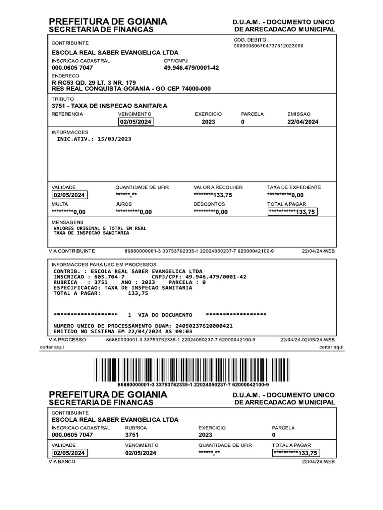 DUAM Vigilância Sanitária 2024 | PDF