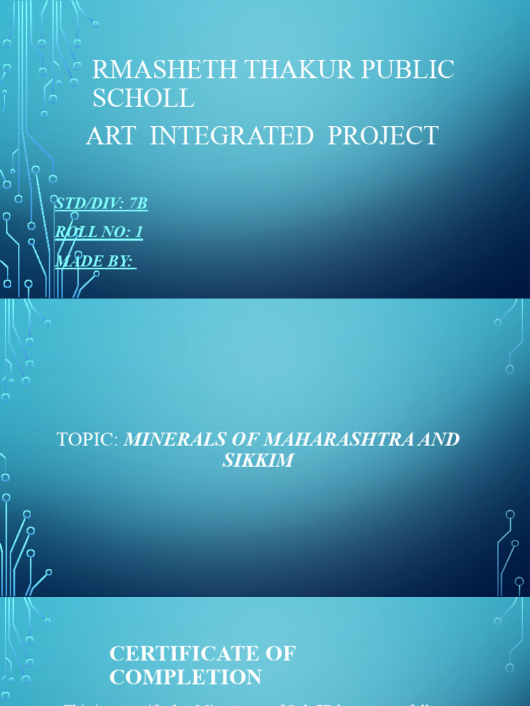 Rmasheth Thakur Public Scholl: Std/Div: 7B Roll No: 1 Made by ...