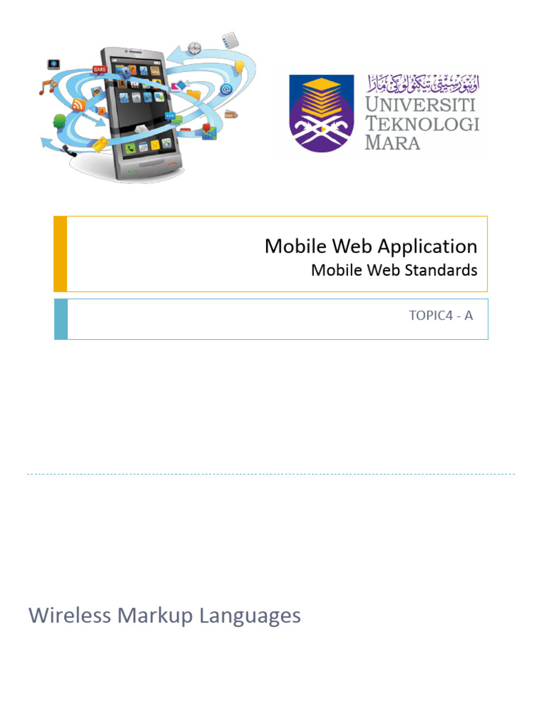 4 - Topic 4a - Mobile Web Application 2 | PDF | Xhtml | Html5