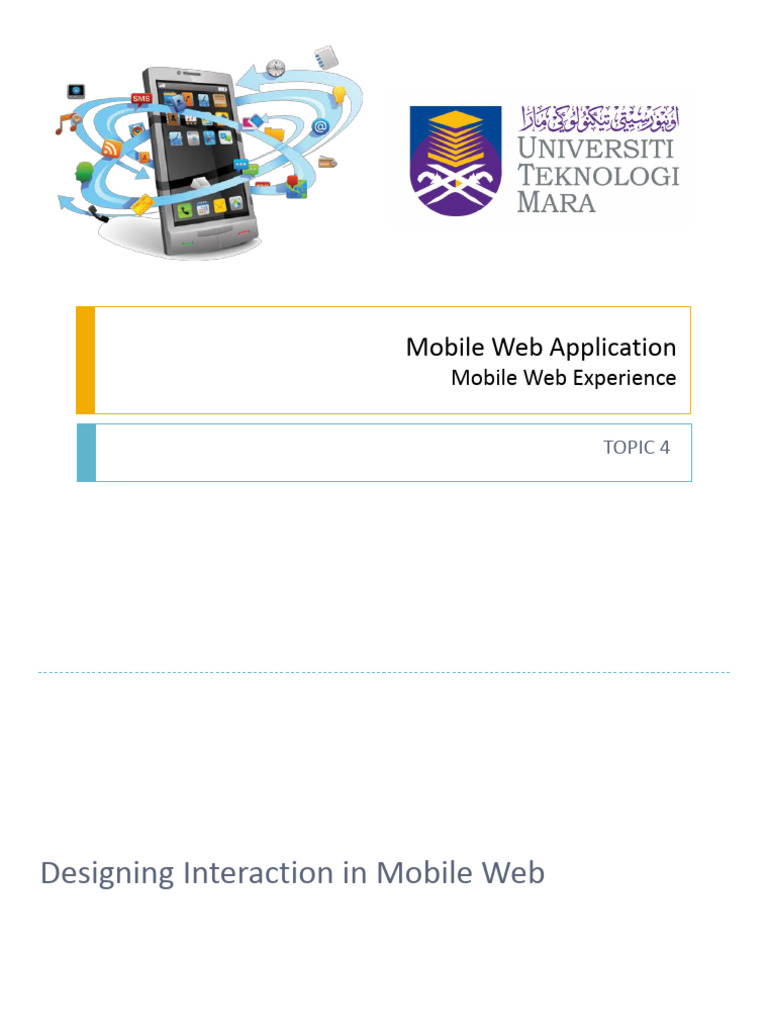 Mobile Web Interaction Design Guide | PDF | World Wide Web | Internet & Web