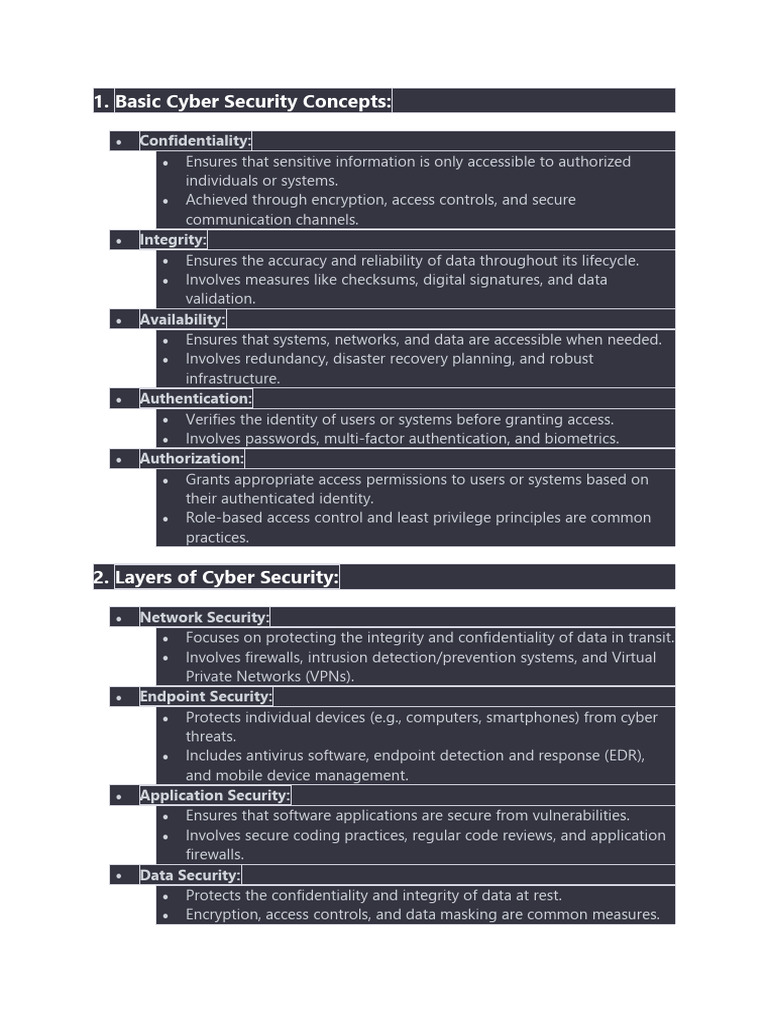Cyber Unit 1 | PDF | Security | Computer Security