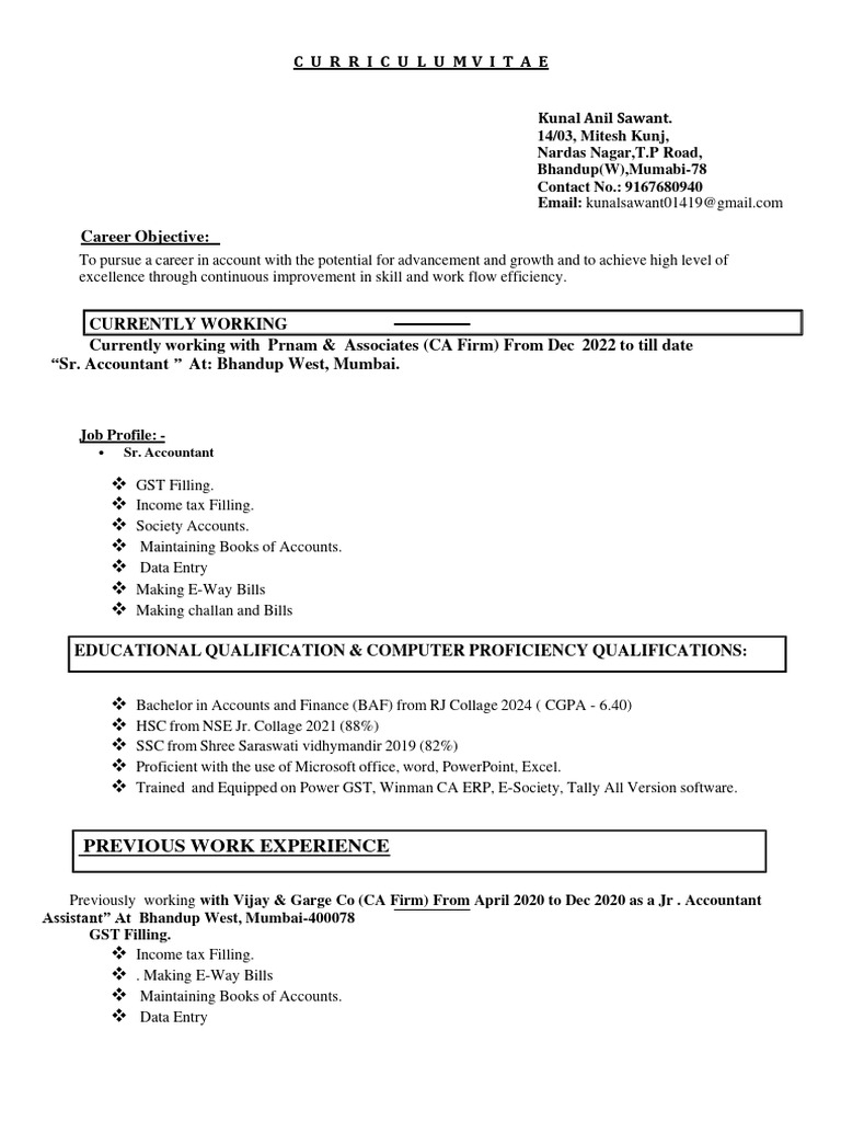 Career Objective:: Previous Work Experience | PDF | Software | Computing