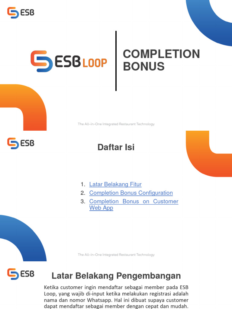 ESB Loop Completion Bonus | PDF