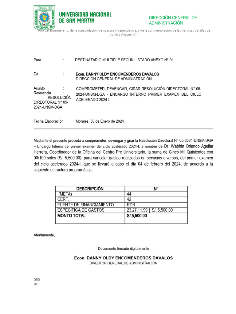 Memorando Multiple-R1948-2024-Dga | PDF