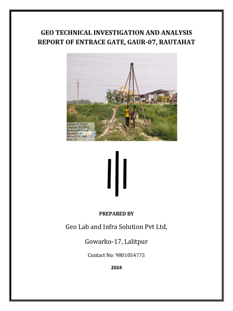 Final Soil Report Entrace Gate | PDF | Earthquakes | Plate Tectonics