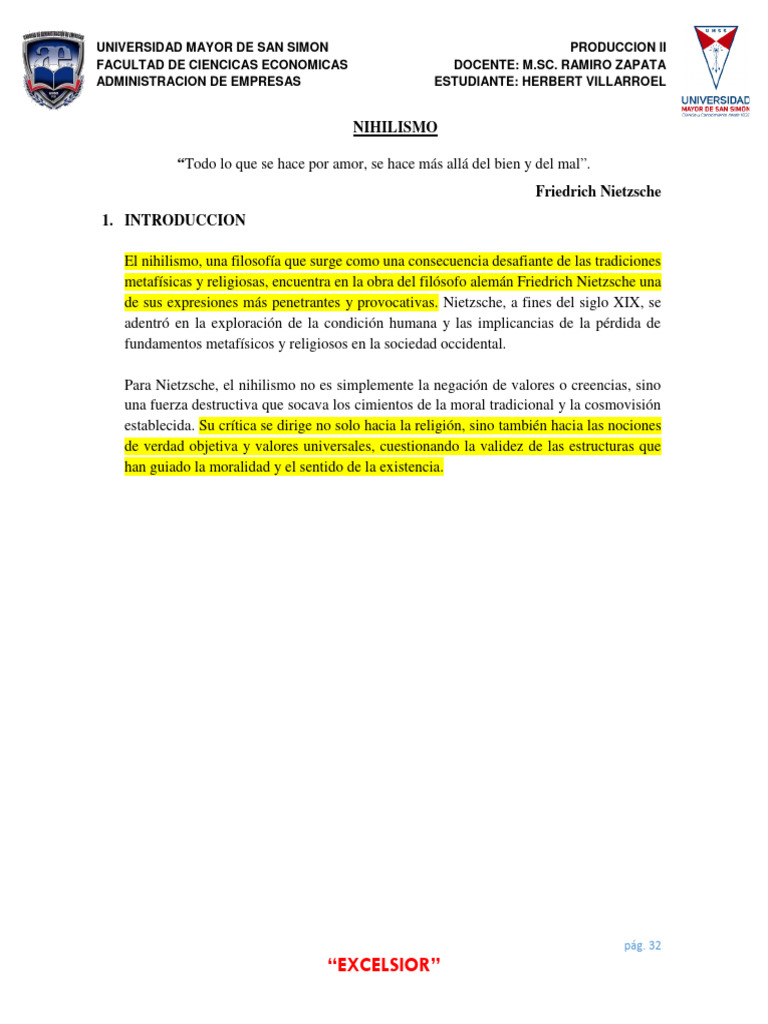 NIHILISMO | PDF | Nihilismo | Friedrich Nietzsche