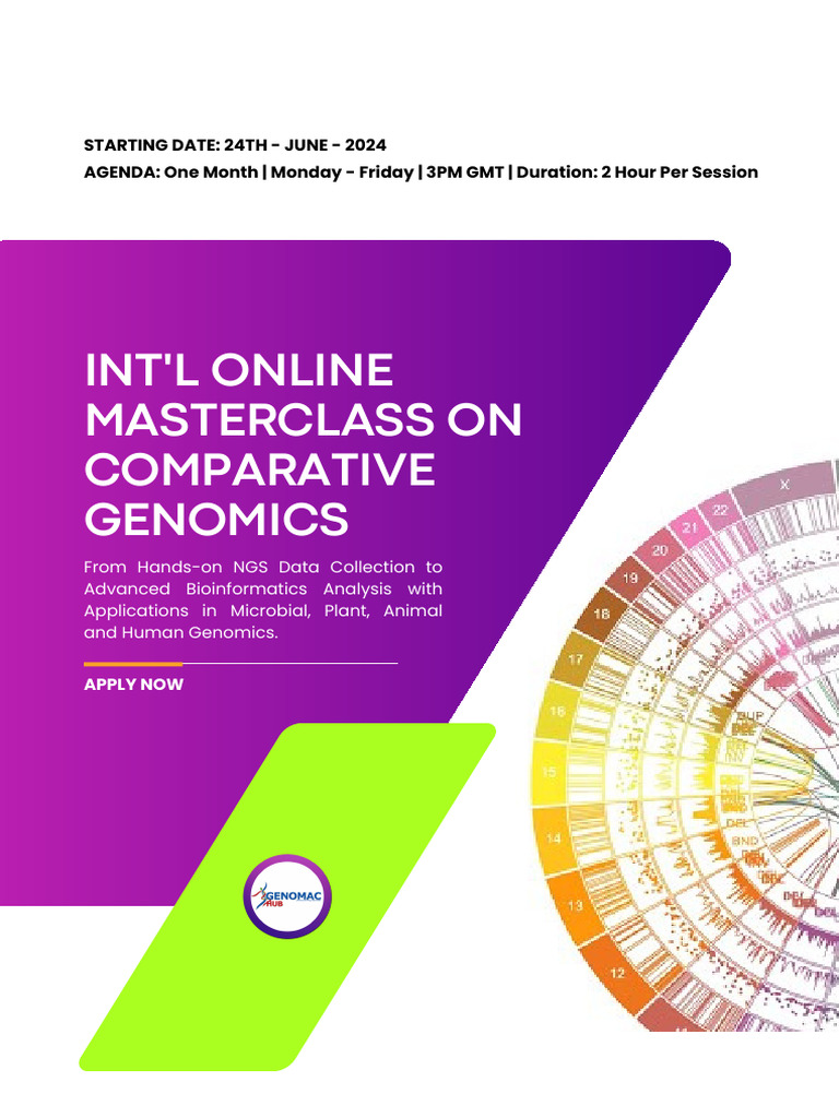 Comparative Genomics Masterclass | PDF | Genomics | Bioinformatics