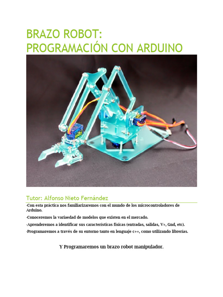Brazo Robot 4GDL | PDF | Arduino | Ciencias de la Computación
