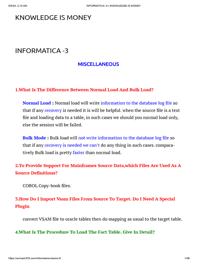 Target Load Order in Informatica | PDF | Sql | Metadata