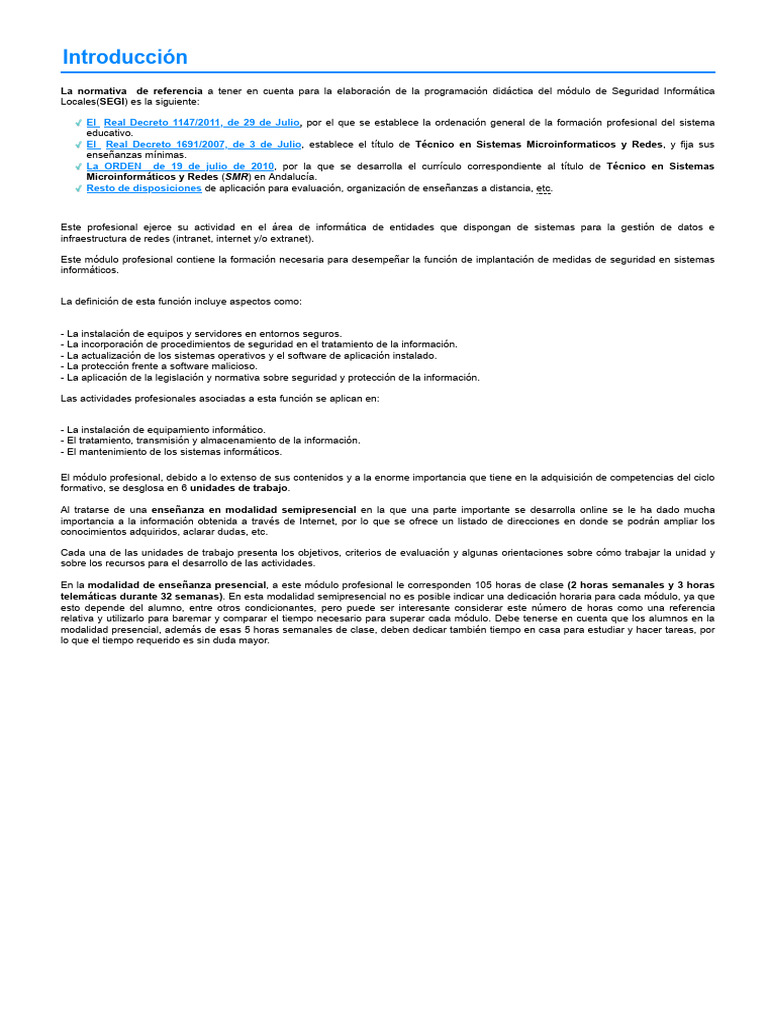 Segi 2SMR Semi/2022-2023 | PDF | Seguridad | La seguridad informática