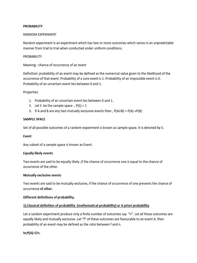 Probability | PDF | Probability | Applied Mathematics