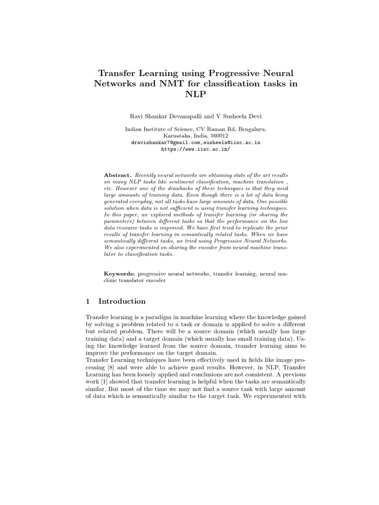 Iconips Paper On Transfer Learning | PDF | Artificial Neural Network | Machine Learning