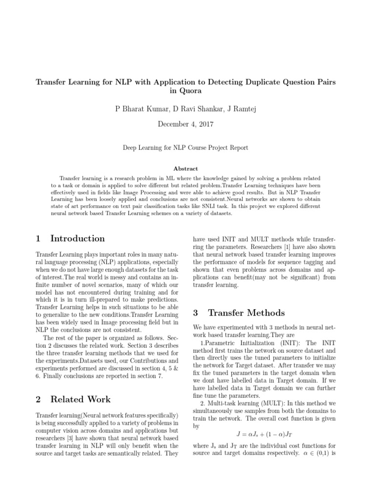 NLP Transfer Learning Insights | PDF | Artificial Neural Network | Learning
