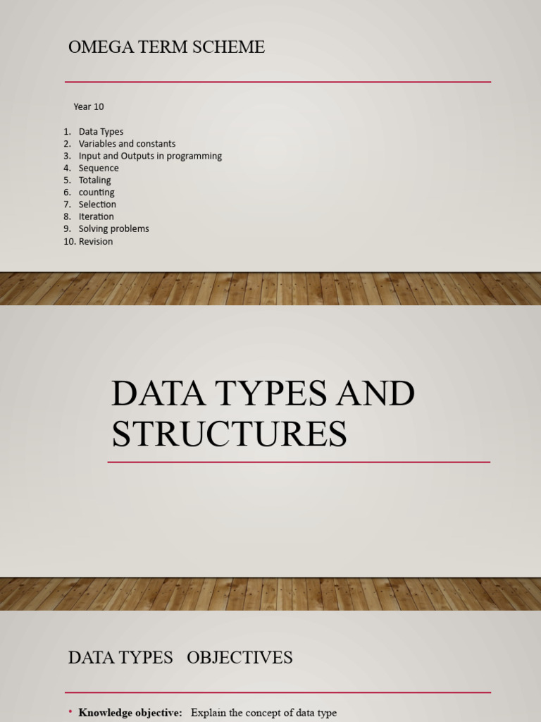 Year 10 Data Type and Data Structure | PDF | Data Type | Boolean Data Type Year 10 Data Type and Data Structure | PDF | Data Type | Boolean Data Type