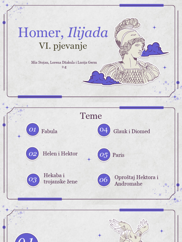 Ilijada - Vi. Pjevanje | PDF