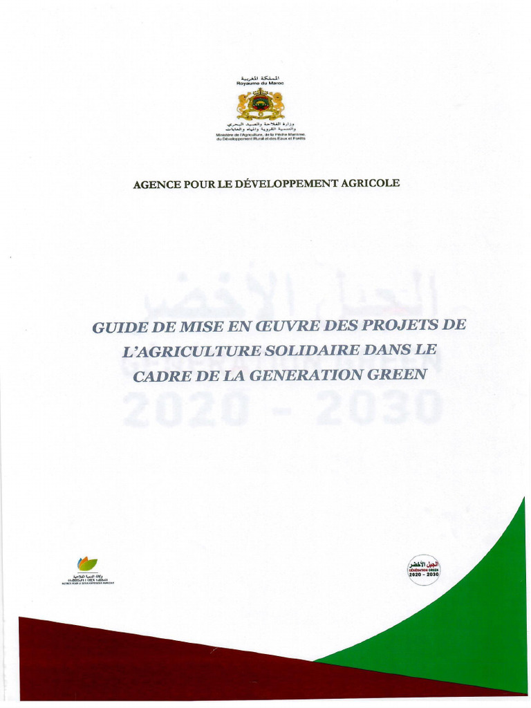 Guide de Mise en Oeuvre de Projets de L'agriculture Solidaire Dans Le ...