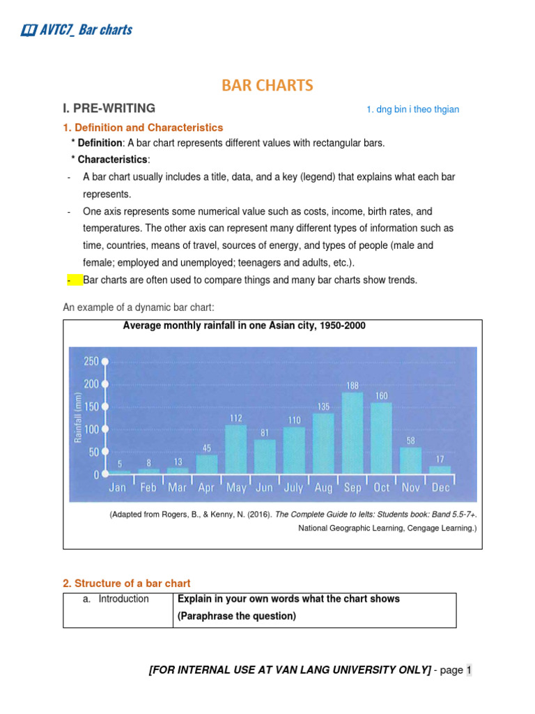 L6. Writing 2 - Task 1 - Bar Graphs - Before Class | PDF | Noun | Chart