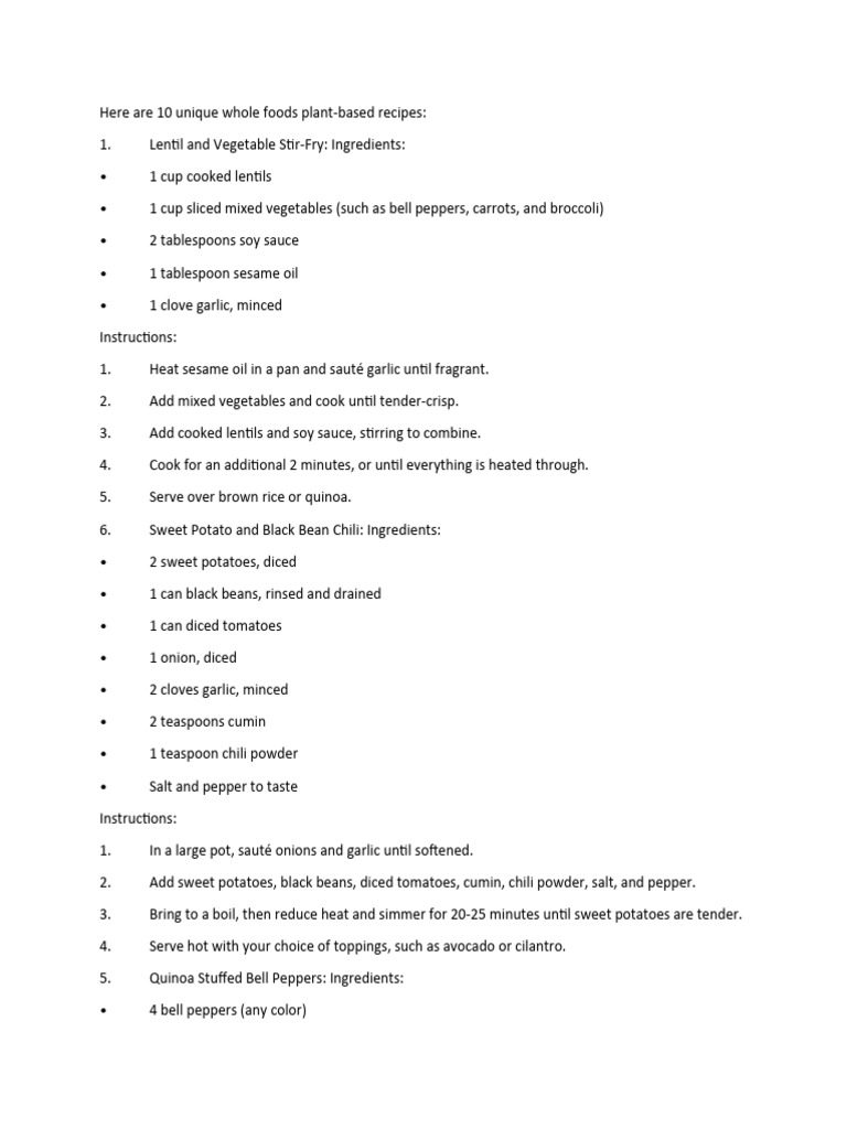Whole Foods Plant-Based Recipes | PDF | Garlic | Zucchini