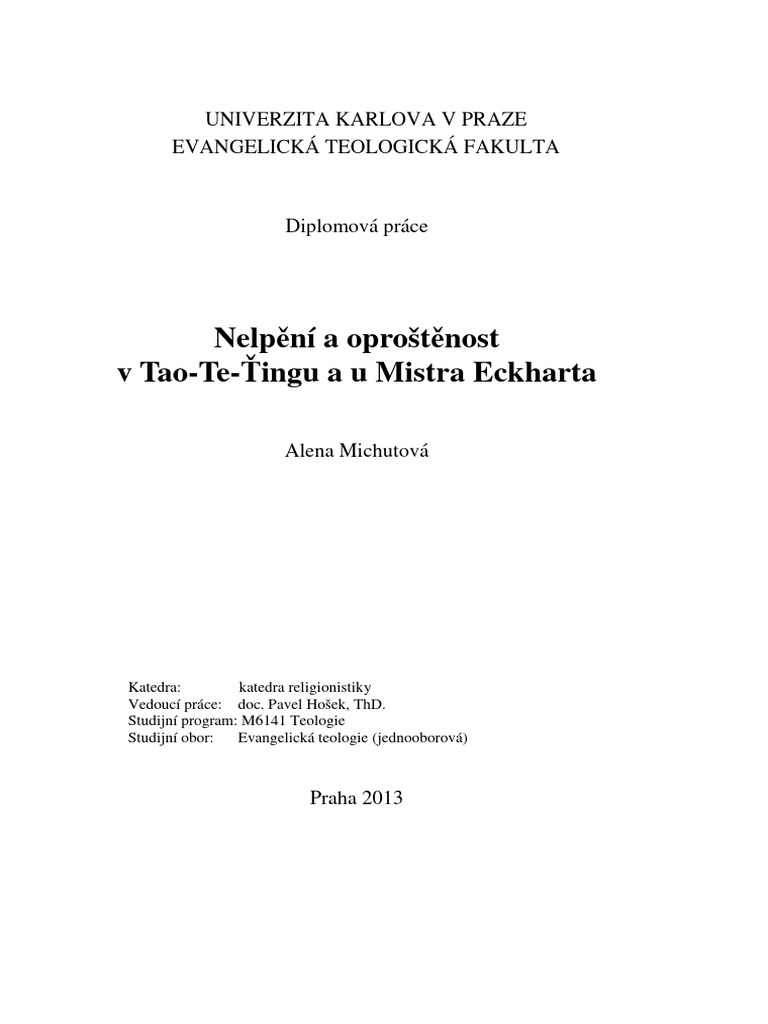 Diplomová Práce Tao | PDF