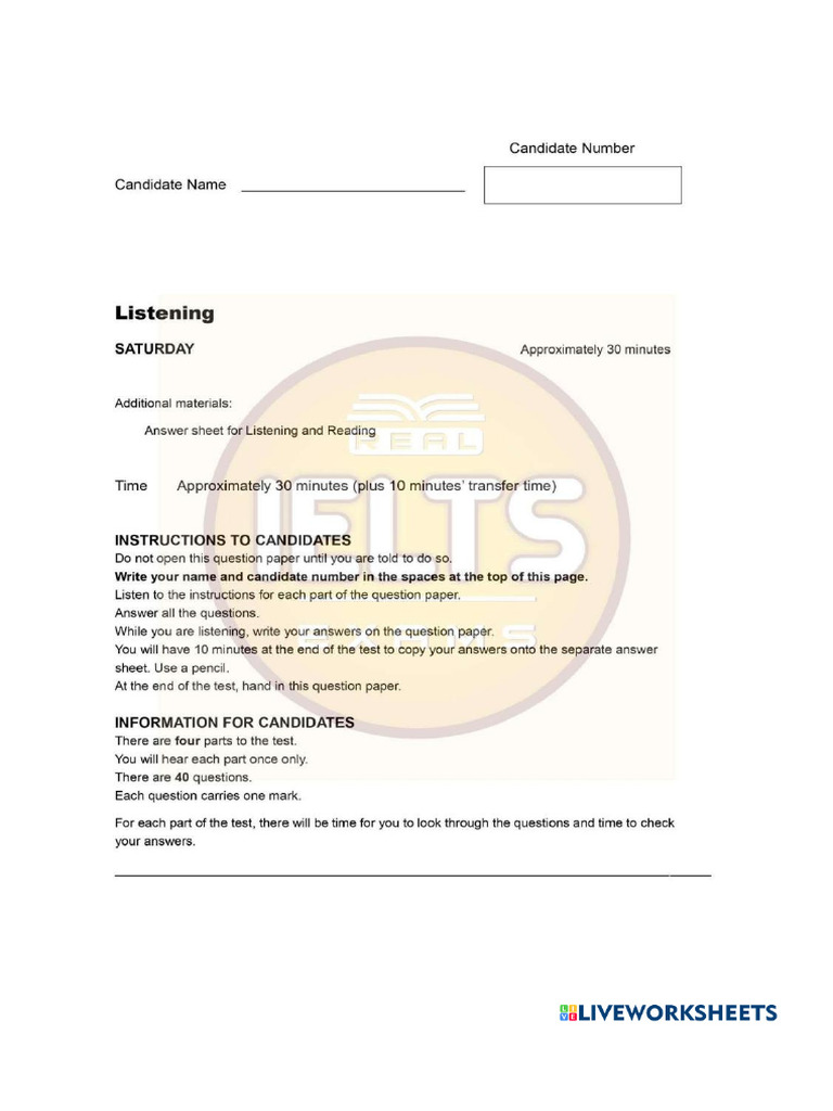 Full Listening Test. | PDF