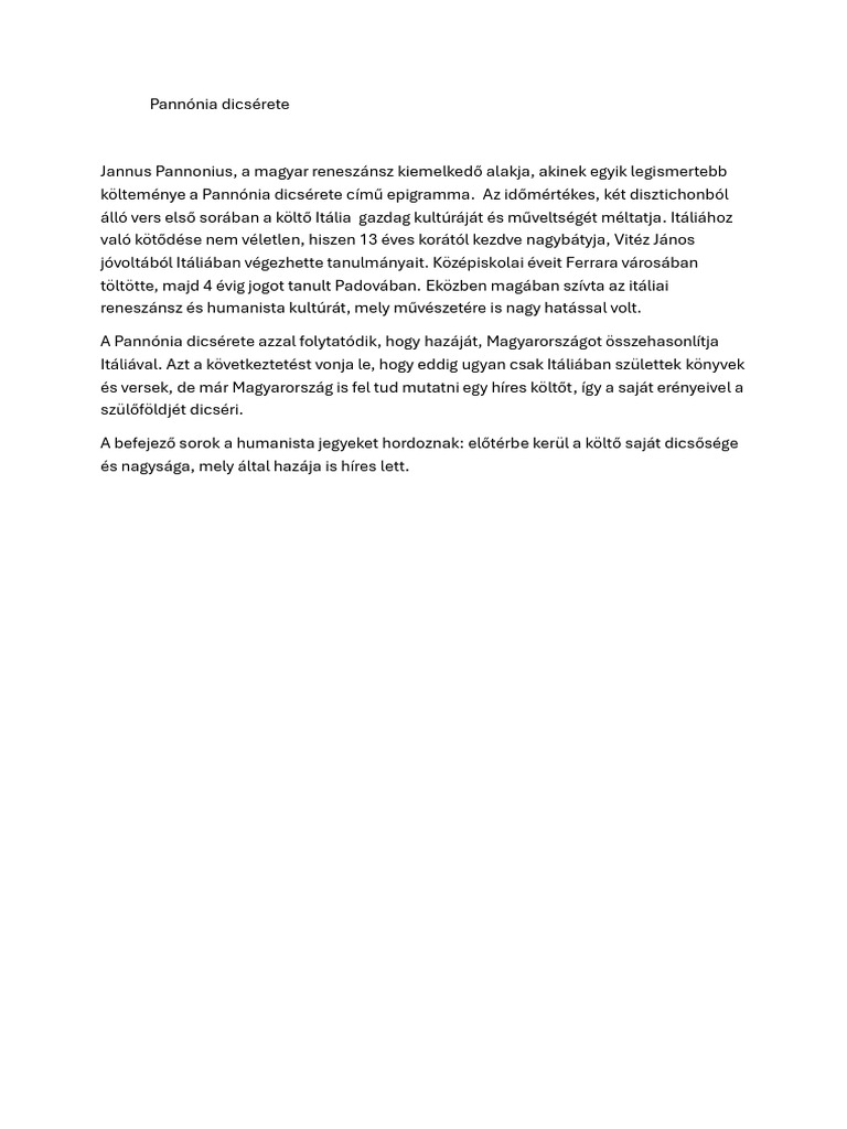 Pannónia Dicsérete | PDF